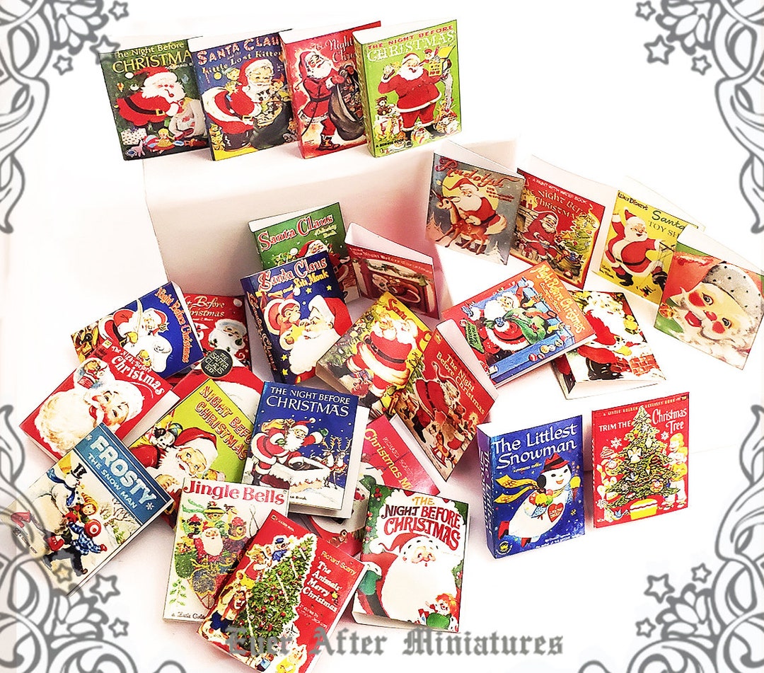 28 Night Before Christmas & Other Christmas Dollhouse Miniature Book ...