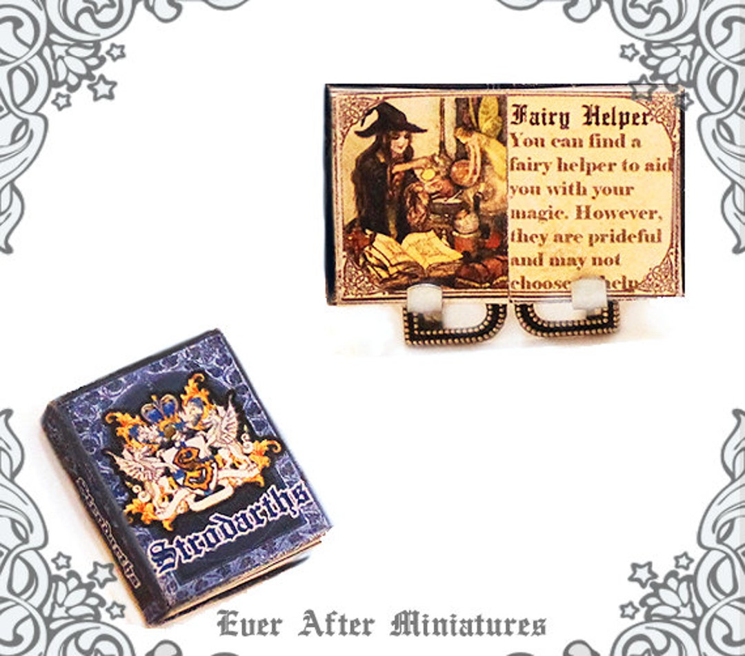 WIZARD SCHOOL Dollhouse Miniature Book – 1:12 Readable Miniature Book ...