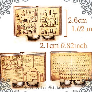 5 SCIENCE TEXTBOOK Dollhouse Miniature Book Set –full Set of 5 Academic ...