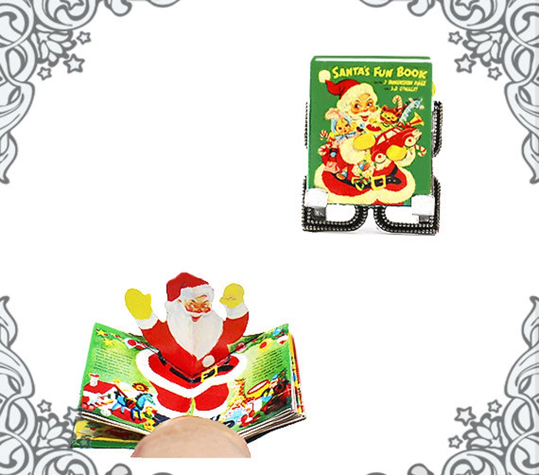 Santa Claus POP UP Miniature Book – 1:12 Diy Dollhouse Miniature ...