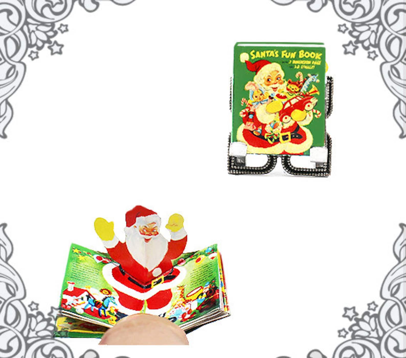 Santa Claus POP UP Miniature Book – 1:12 Diy Dollhouse Miniature ...