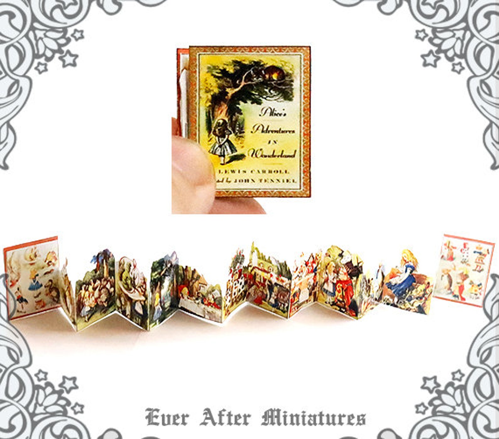 2 ALICE in WONDERLAND Miniature Book: 1/12 Printable Alice in - Etsy UK