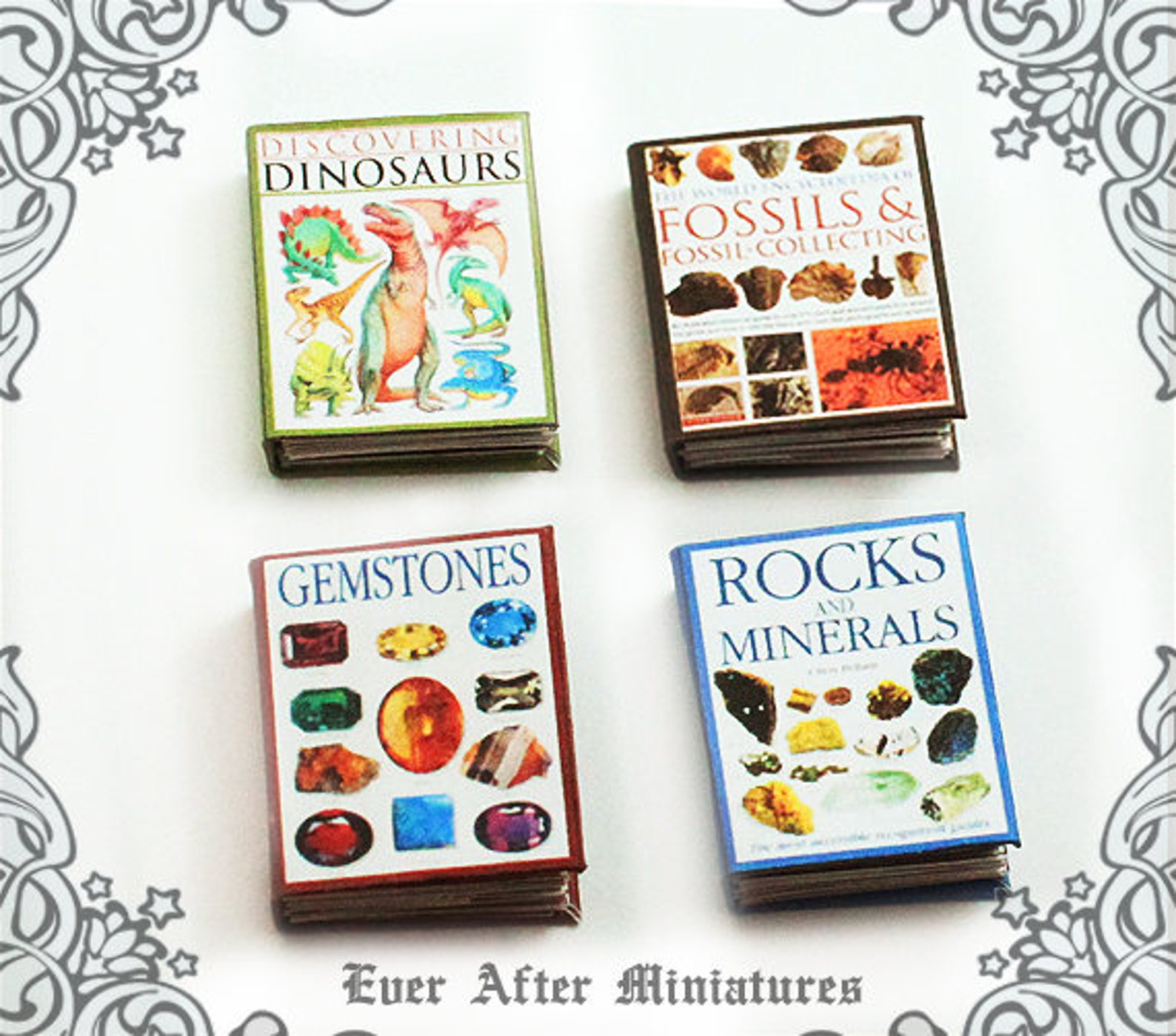 ROCK & MINERAL Dollhouse Miniature Book 1:12 Miniature Rock | Etsy