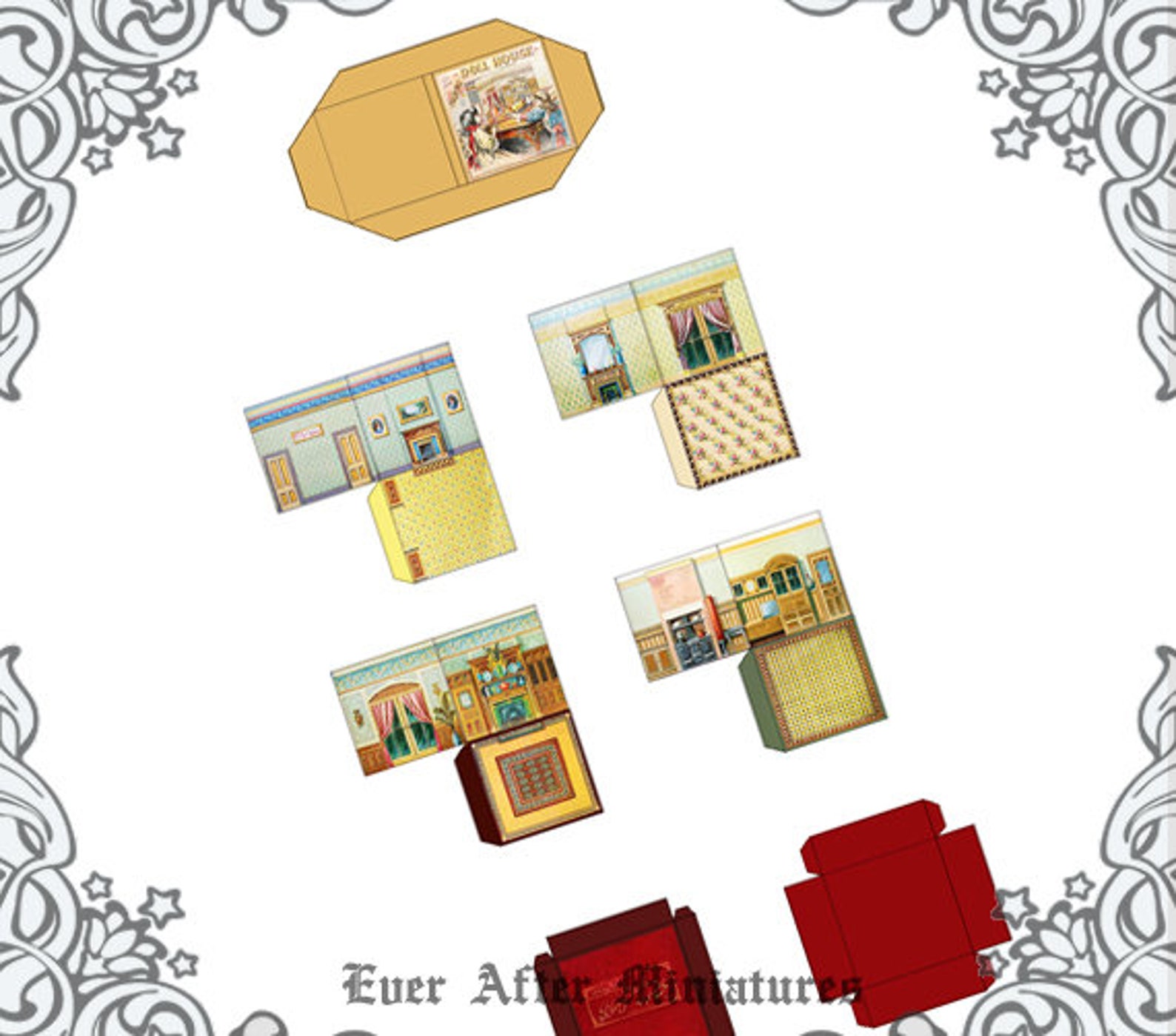 1:12 POP UP Doll House Book Diy Printable Dollhouse | Etsy