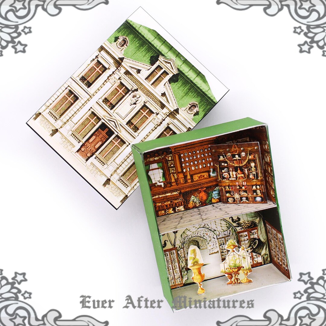 Dollhouse Matchbox Printable Miniature Blind Box Cabinet of Curiosity ...