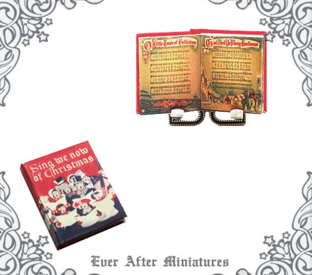 1:12 SING We Now CHRISTMAS Carols Dollhouse Miniature Book – Sheet ...