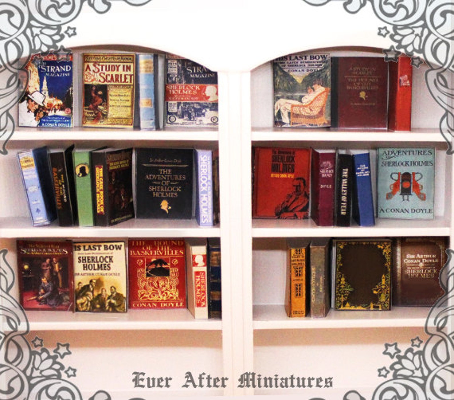 28 Detective Dollhouse Miniature Book Cover Set– 28 Detective Miniature ...