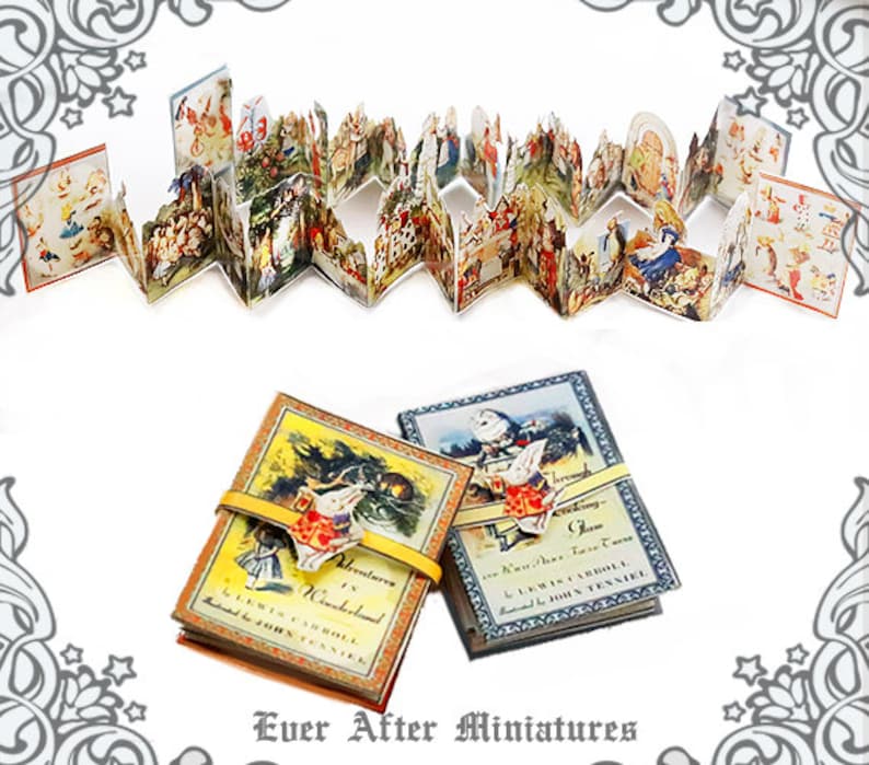 2 ALICE in WONDERLAND Miniature Book: 1/12 Printable Alice in - Etsy UK