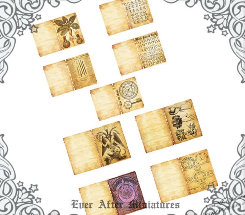 9 WIZARD MAGIC Miniature Scroll Set 3 1:12 Diy Dollhouse - Etsy Australia