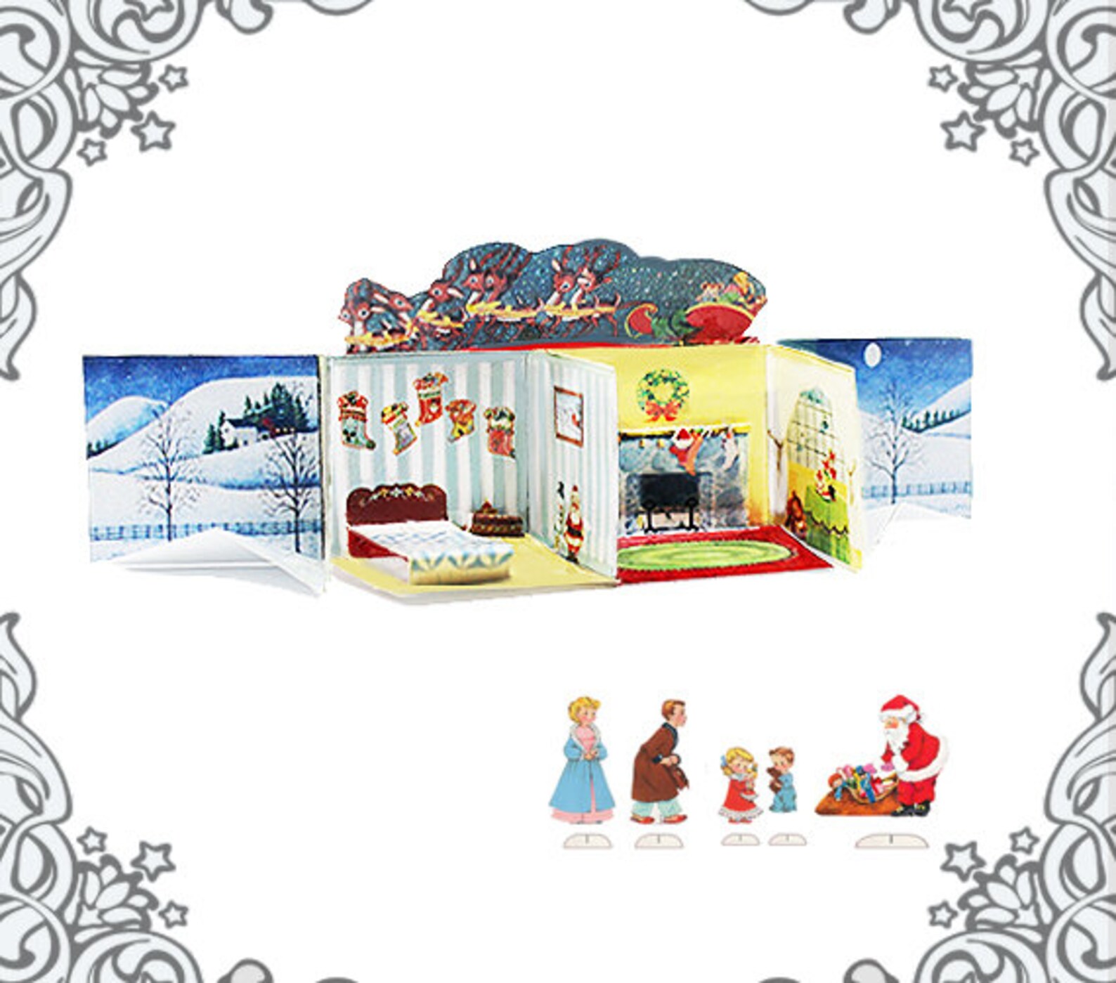 1:12 POP UP Night Before Christmas Miniature Book – Diy Printable ...