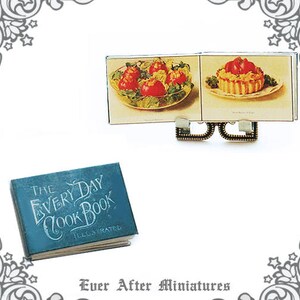 5 Antique Cook Book Dollhouse Miniature Book (1:12) - Full Set of 5 ...