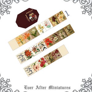 LILY Dollhouse Miniature Book – 1:12 Lily Miniature Book DIY Flower ...