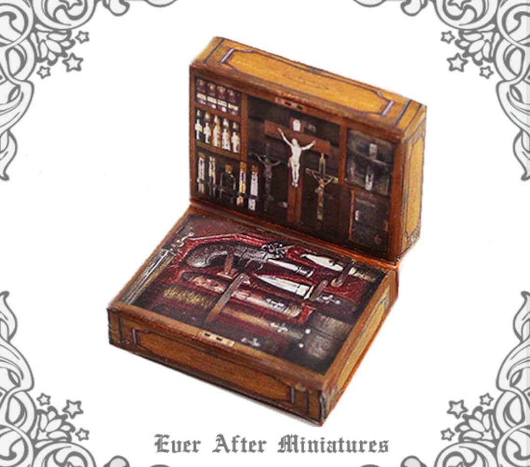 VAMPIRE KILLING Kit Dollhouse Miniature Case 1:12 Antique Dollhouse ...
