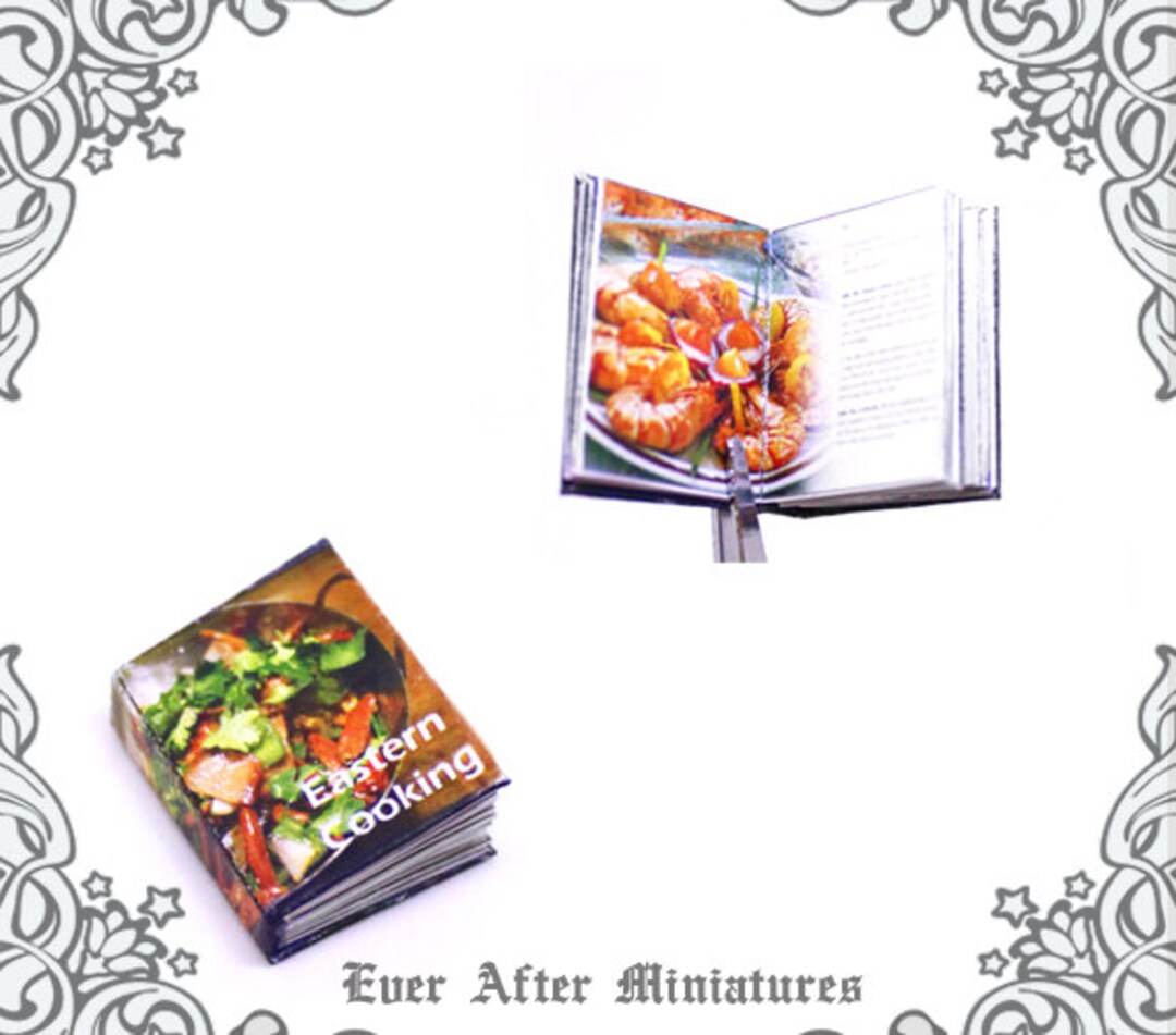 Eastern Cooking Dollhouse Miniature Book – 12th Scale OPENABLE Eastern ...