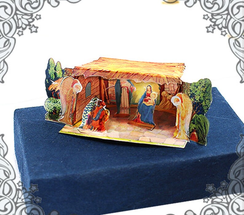 1:12 Miniature Christmas NATIVITY STABLE Display Kit A – Diy Printable ...