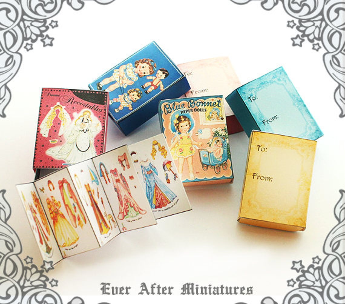 Paper Doll Fun Dollhouse Paper Doll Set –1:12 DIY Paper Doll Vintage ...