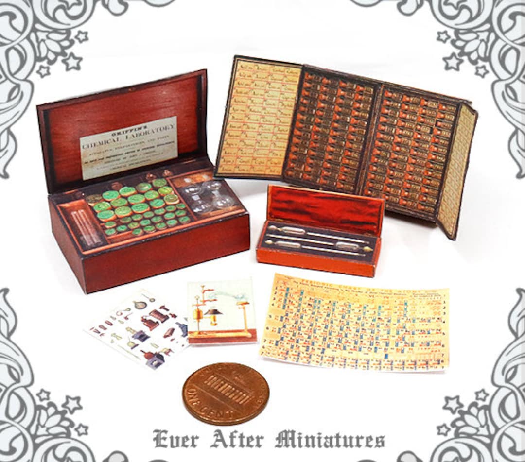 1:12 CHEMISTRY KIT Dollhouse Miniature Kit – Printable Miniature ...