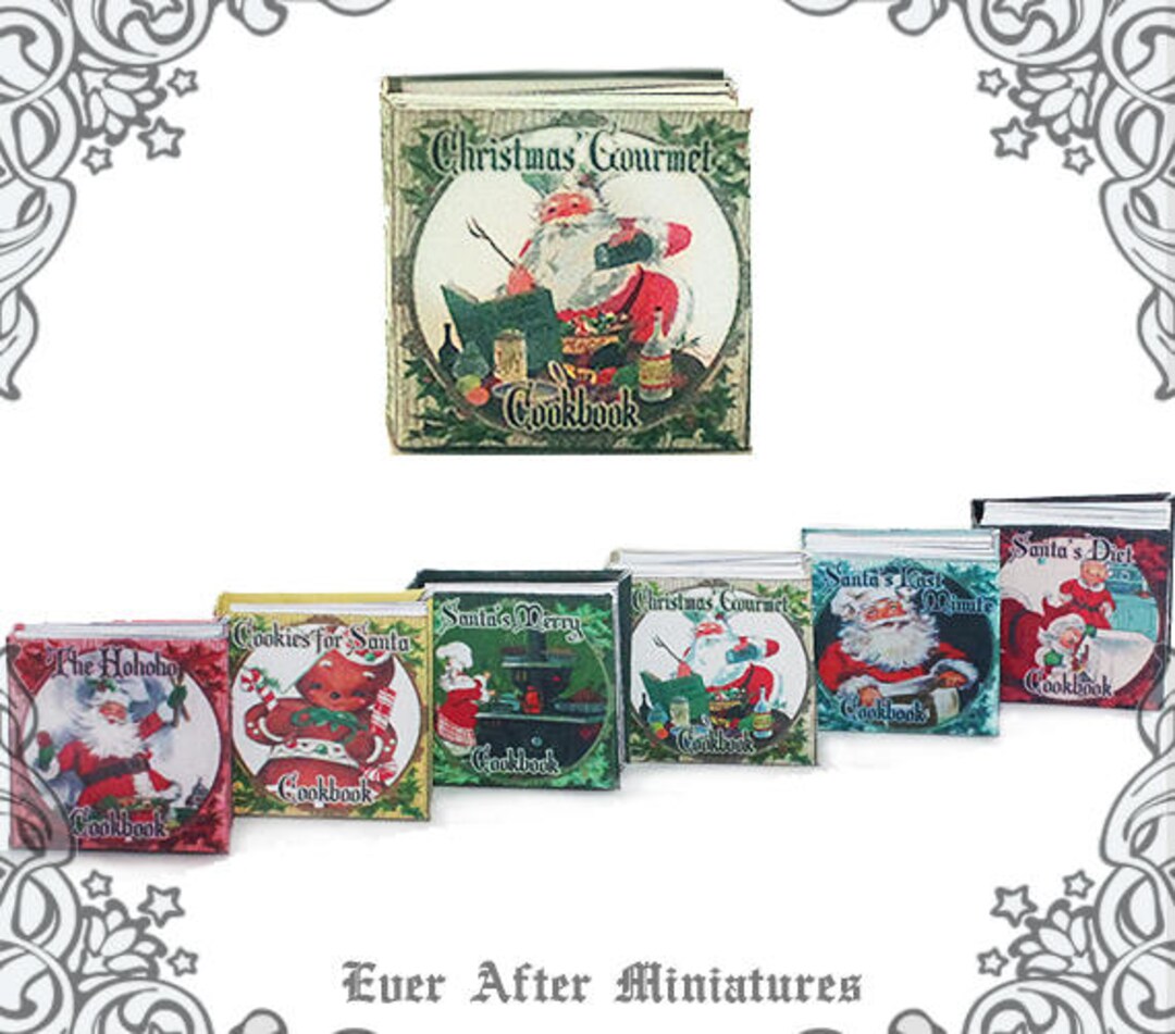 CHRISTMAS GOURMET Cookbook Miniature Book 1:12 Printable Dollhouse ...
