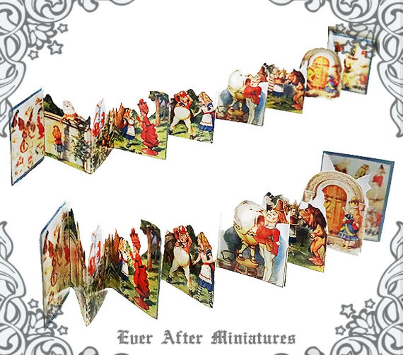 2 ALICE in WONDERLAND Miniature Book: 1/12 Printable Alice in - Etsy UK