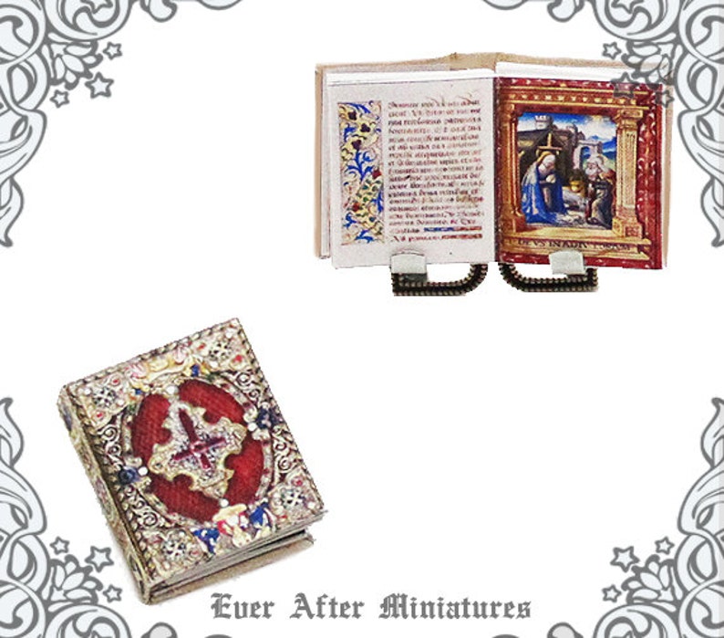 3 Medieval Miniature Book of Hours Set A – Full Set of 1:12 Antique ...