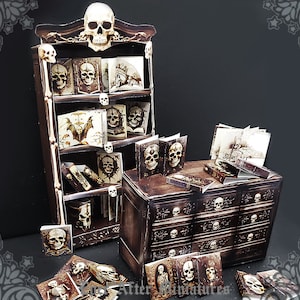 1:12 Gothic Dollhouse Miniature Apothecary Cabinet of Curiosity Haunted ...