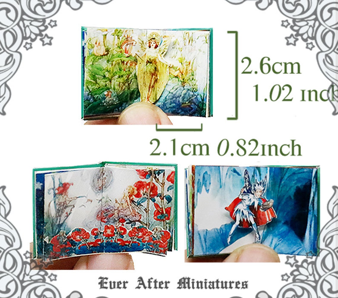 1:12 Fairy POP UP Miniature Book –diy Printable Dollhouse Miniature ...