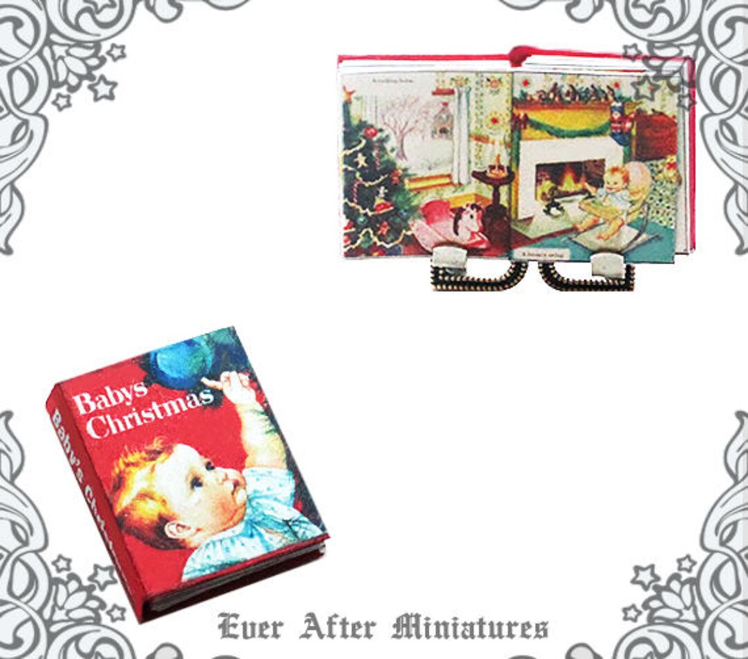 BABYS CHRISTMAS Dollhouse Miniature Book 1:12 Printable Christmas ...