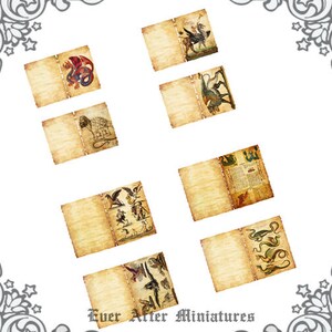 MAGICAL BEASTS Miniature Scroll Set #5 – 1:12 Mythical Creatures ...