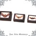3 BAT Miniature Boxes Display Cases Set 1:12 Dollhouse Vampire Bat ...