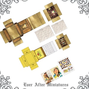 CHOCOLATE Dollhouse Miniature Kit – 1:12 DIY Printable Valentines Day ...