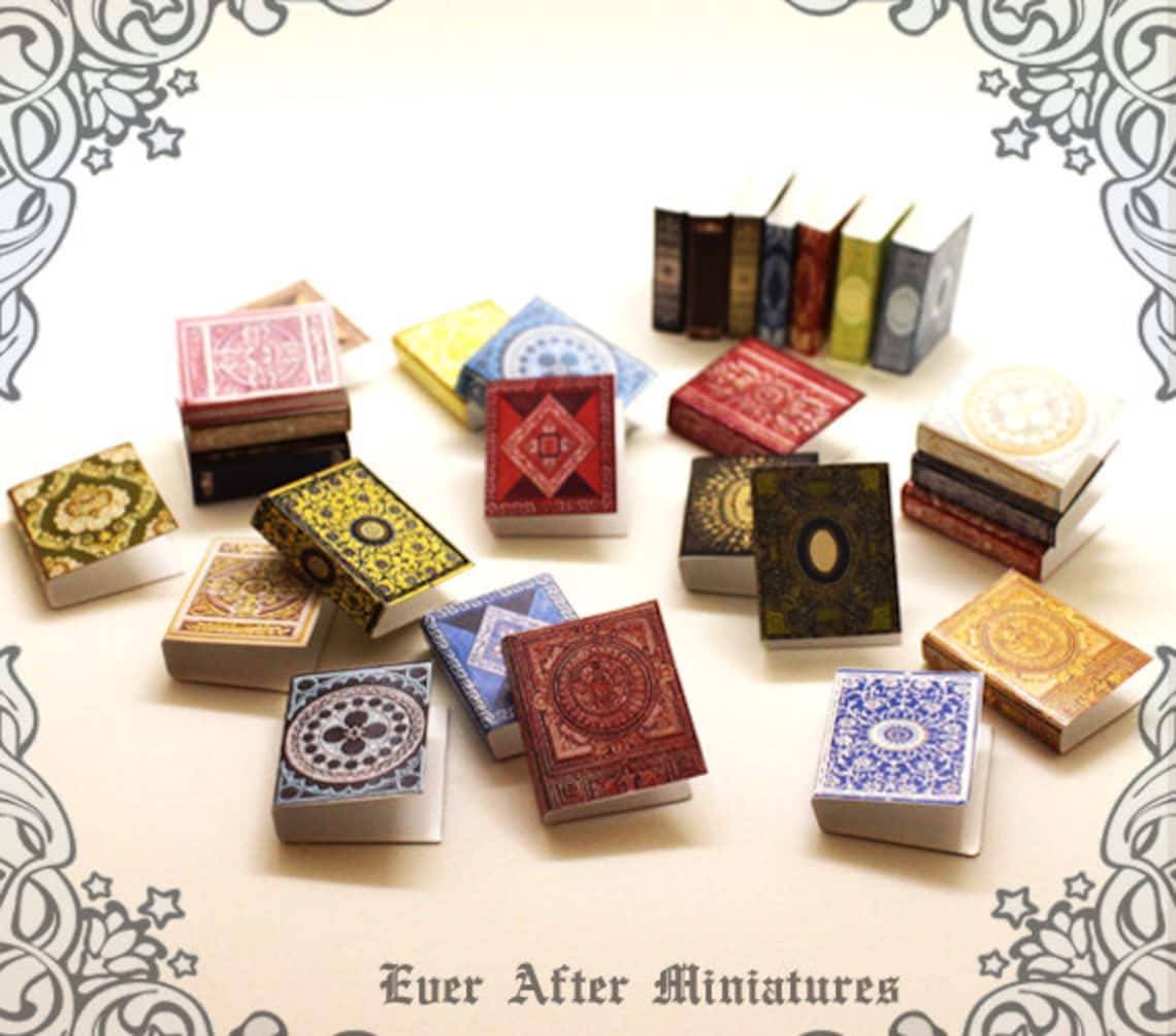 28 Dollhouse Miniature Book Cover Set 2 A Collection of 28 - Etsy