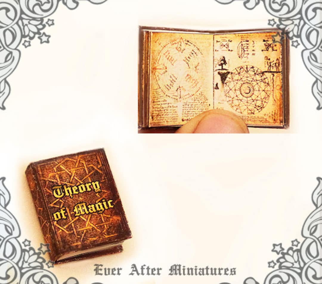 THEORY of MAGIC Dollhouse Miniature Book – 1:12 Openable Theory of ...