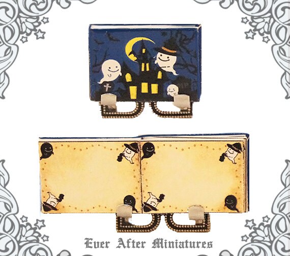 GHOST HALLOWEEN Dollhouse Miniature Book Notebook 1:12 Ghost - Etsy UK