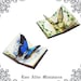 Butterfly POP-UP Miniature Book 1:12 Dollhouse Miniature 3D Butterfly ...