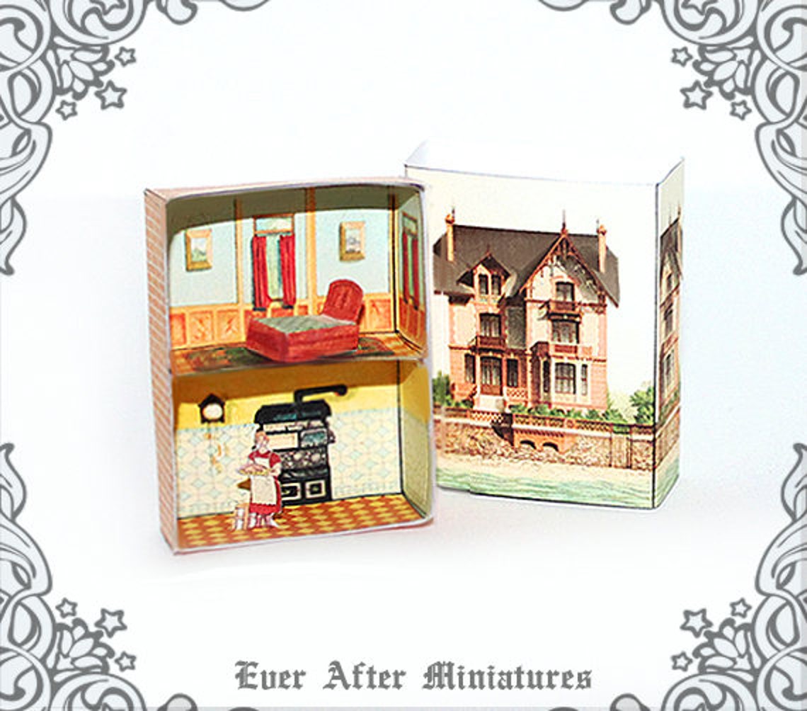 VINTAGE Matchbox Miniature Dollhouse Kit #3 – DIY Miniature Doll House ...