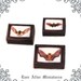 3 BAT Miniature Boxes Display Cases Set 1:12 Dollhouse Vampire Bat ...