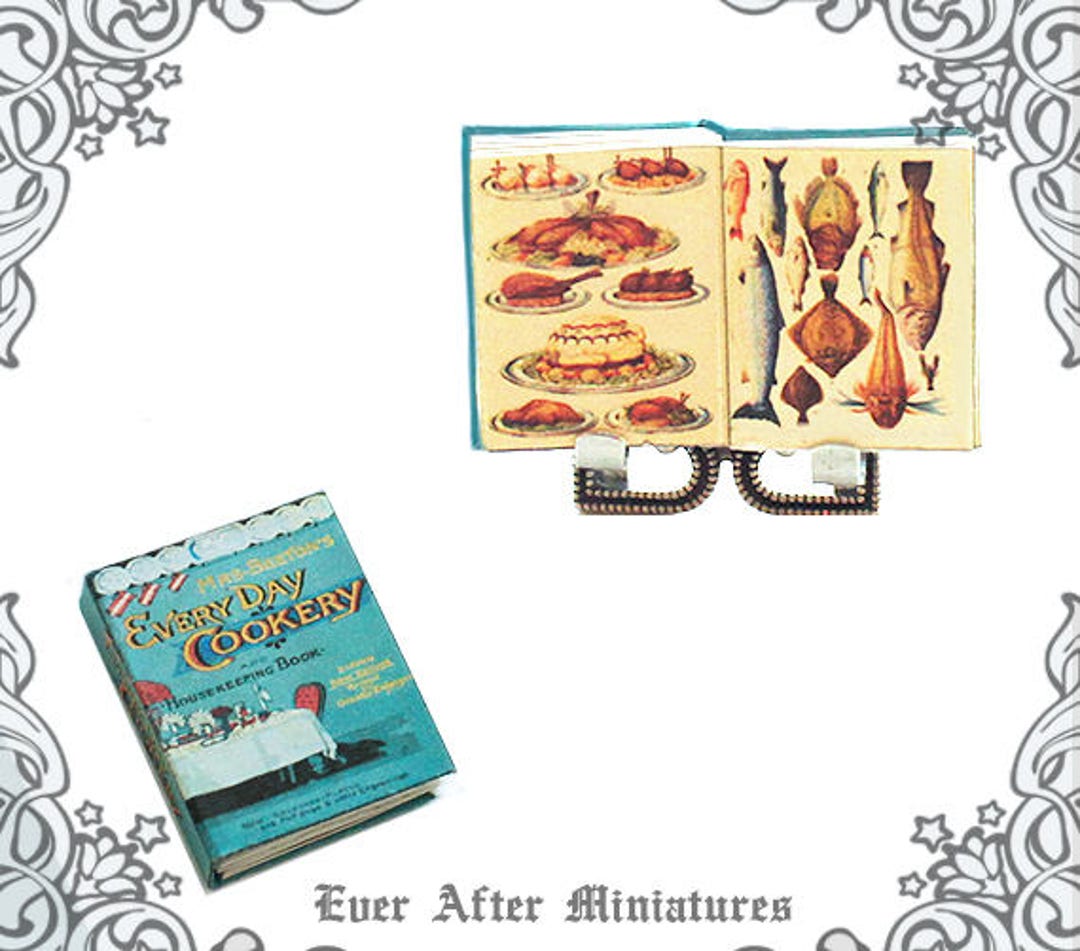 MRS BEETON Cookery Dollhouse Miniature Book – 1:12 Diy Victorian ...