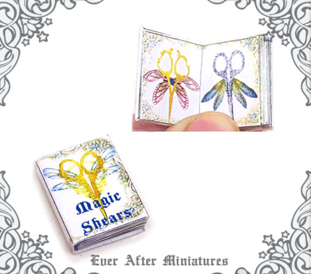 Magic Shears Dollhouse Miniature Book – 12th Scale OPENABLE Fairies ...