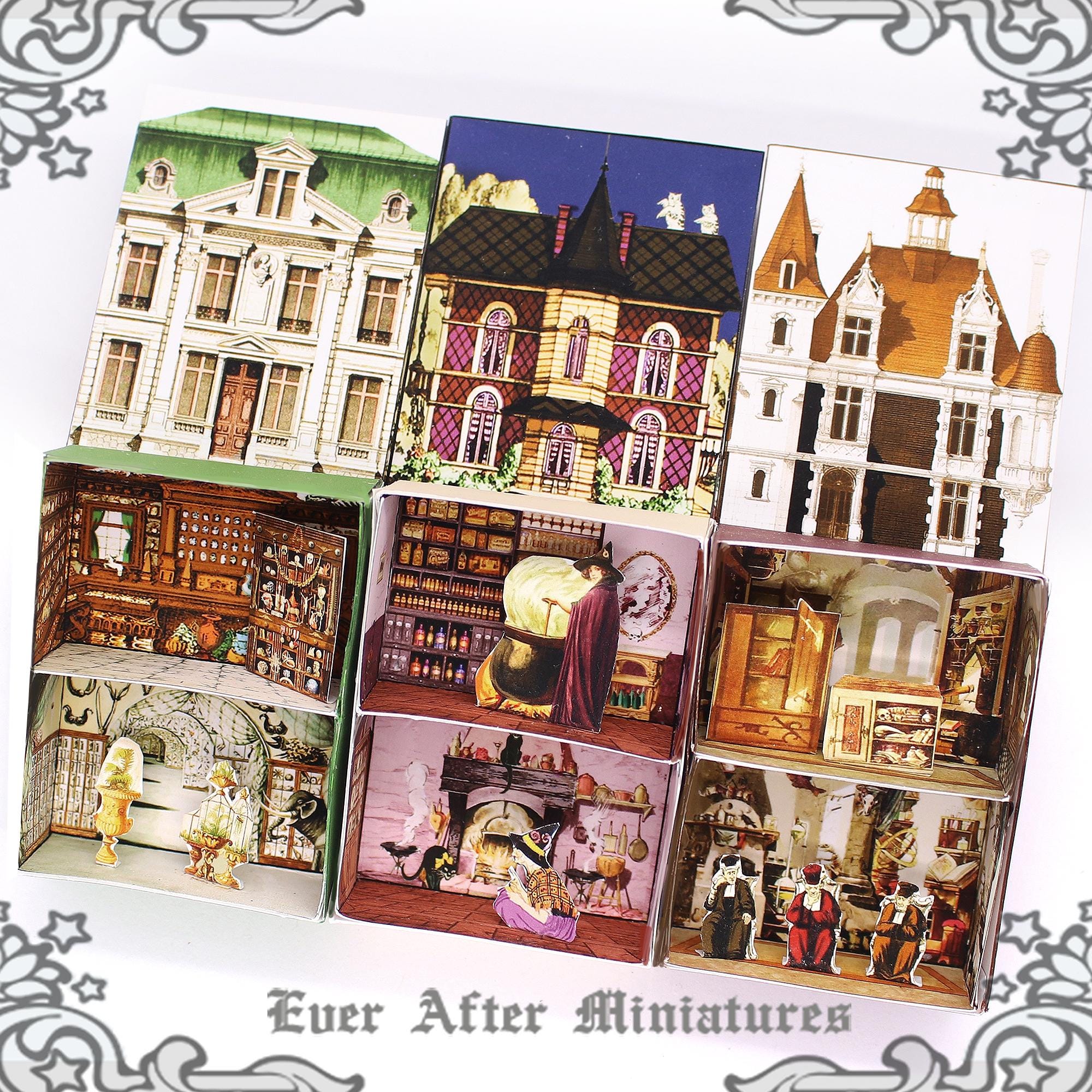 Matchbox Dollhouse Printable Miniature DIY Kit A – ALCHEMY Dollhouse ...