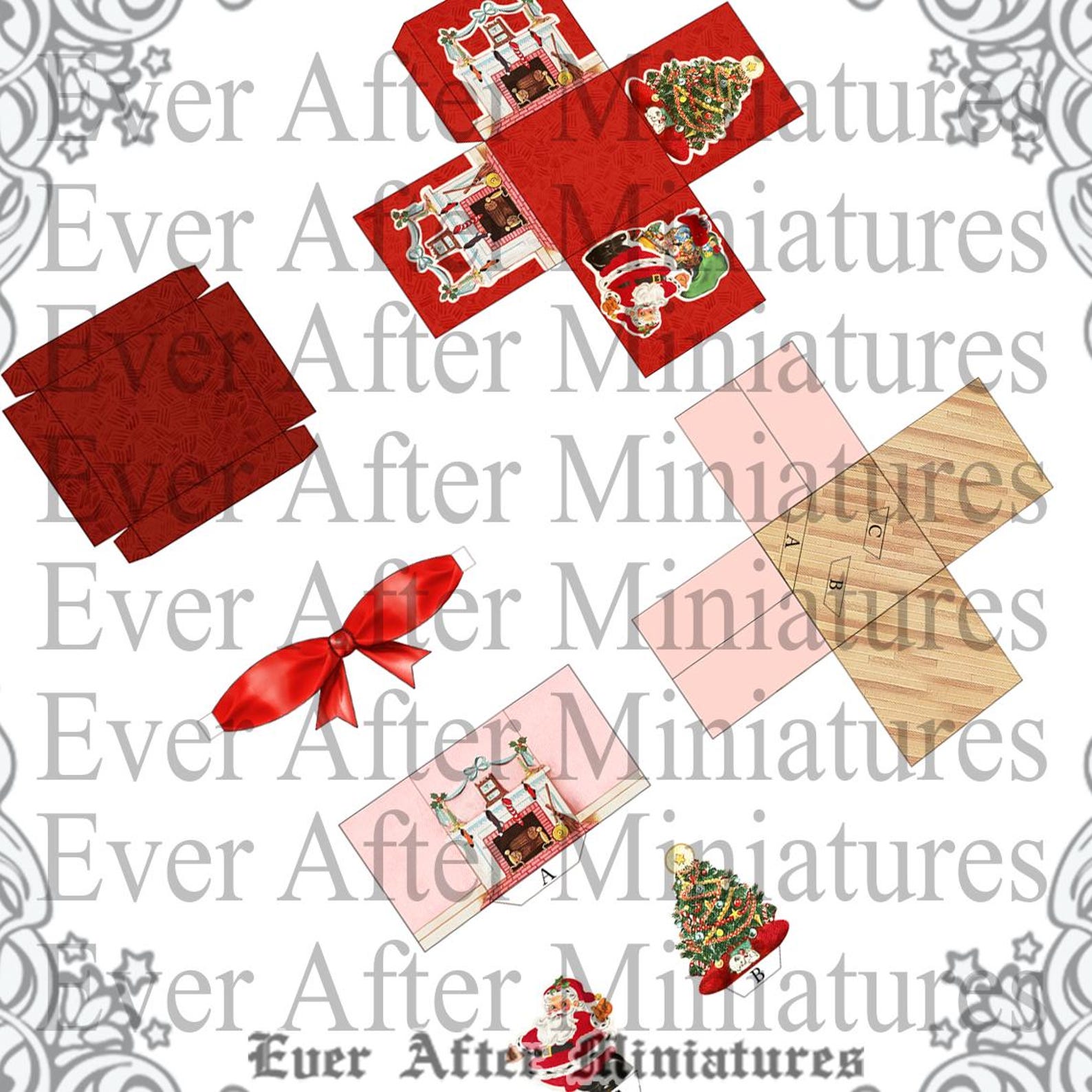 12th Scale Christmas Eve Box Dollhouse Miniature DOWNLOAD - Santa’s ...