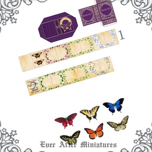 Butterfly POP-UP Miniature Book – 1:12 Dollhouse Miniature 3D Butterfly ...
