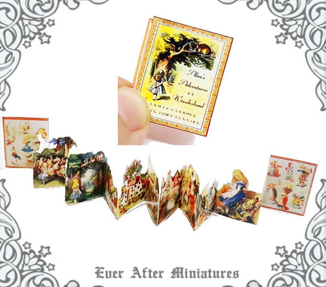 1:12 ALICE Accordion Dollhouse Miniature Book – Printable Alice ...
