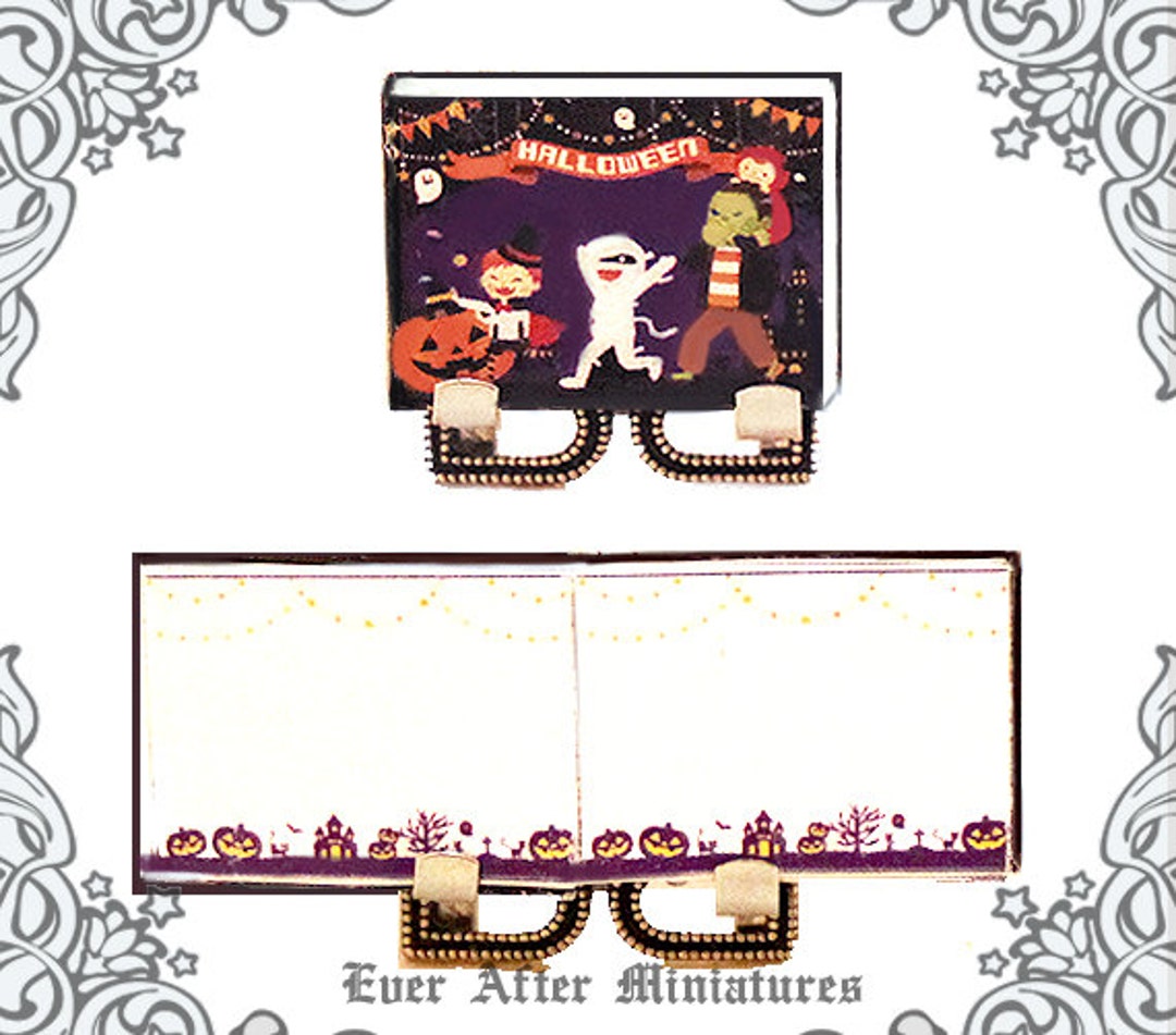 HALLOWEEN COSTUME Miniature Book for Note 1:12 Dollhouse Halloween ...