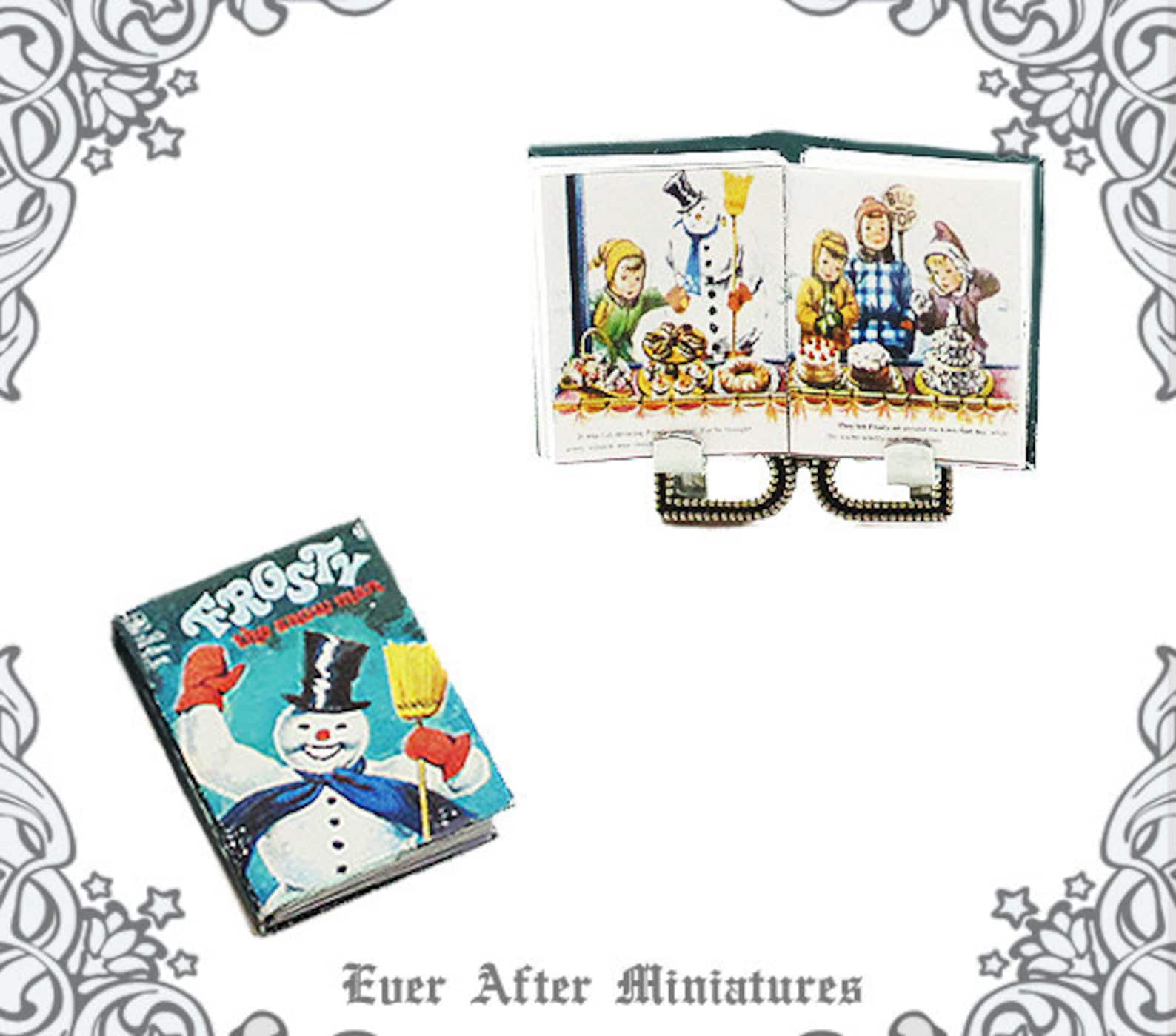 3 Christmas Dollhouse Miniature Book Set B –1:12 Full Set of Christmas ...