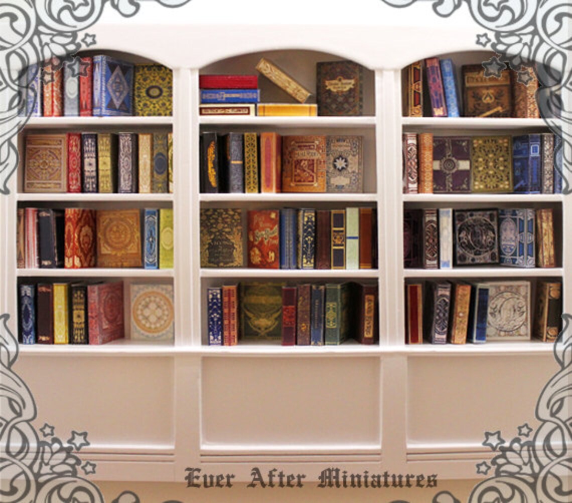 28 Dollhouse Miniature Book Cover Set 4 Collection of 28 - Etsy