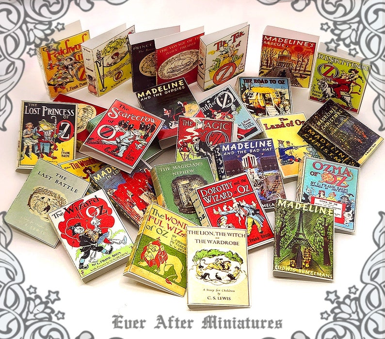 28 CHILDREN NOVEL Dollhouse Miniature Book Cover 1:12 - Etsy