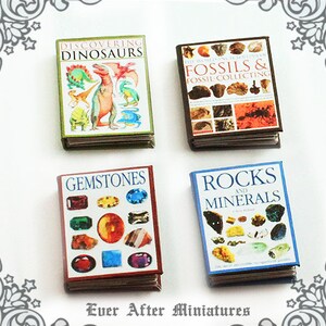 FOSSILS Dollhouse Miniature Book – 1:12 Science Miniature Book on ...