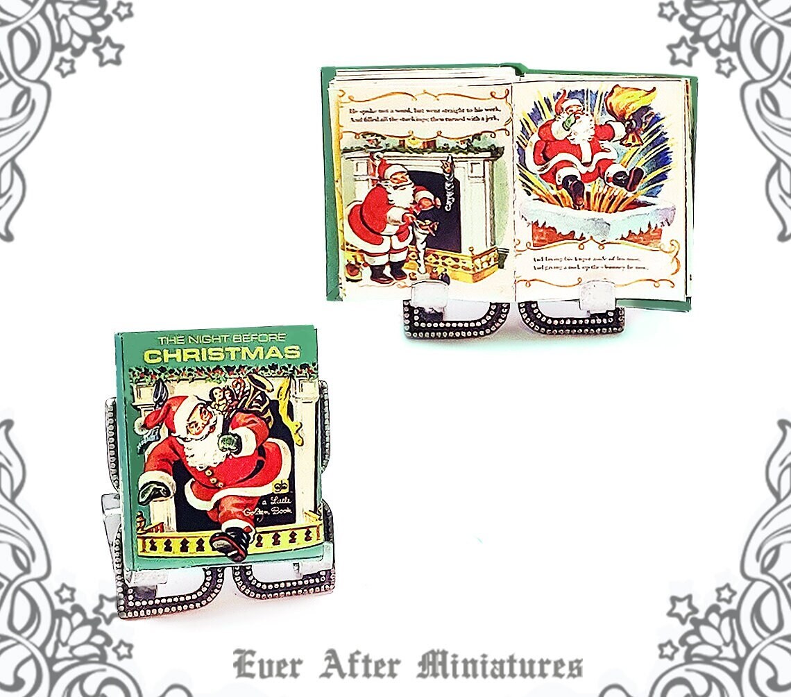 1:12 Night Before Christmas Dollhouse Miniature Book – Miniature ...
