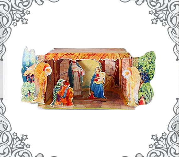 1:12 Miniature Christmas NATIVITY STABLE Display Kit A Diy - Etsy
