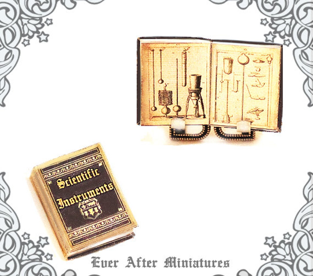 SCIENTIFIC INSTRUMENT Dollhouse Miniature Book – 1:12 Science ...